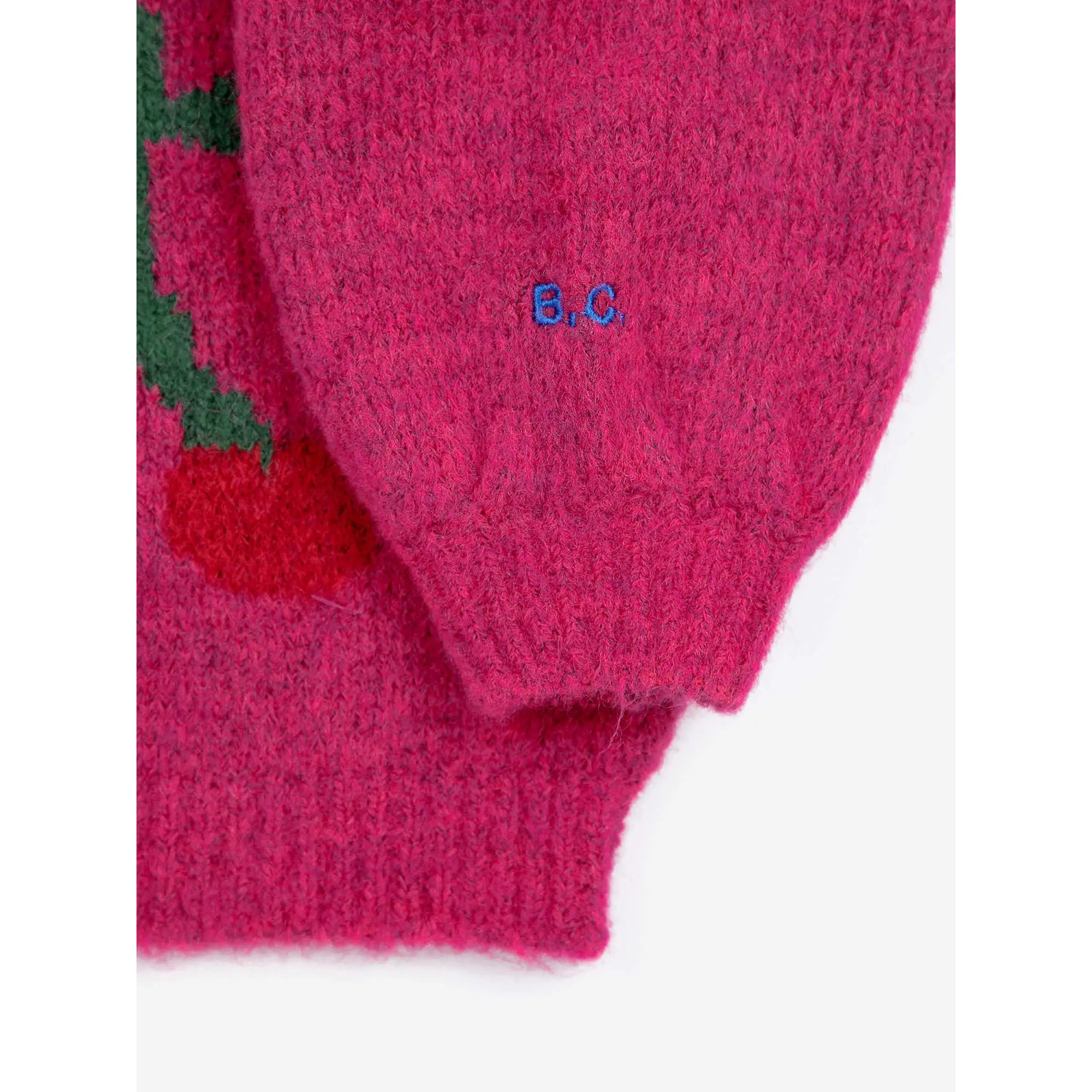 Bobo Choses Bobo Cherry Intarsia Cardigan - Fuchsia – Petit Bazaar