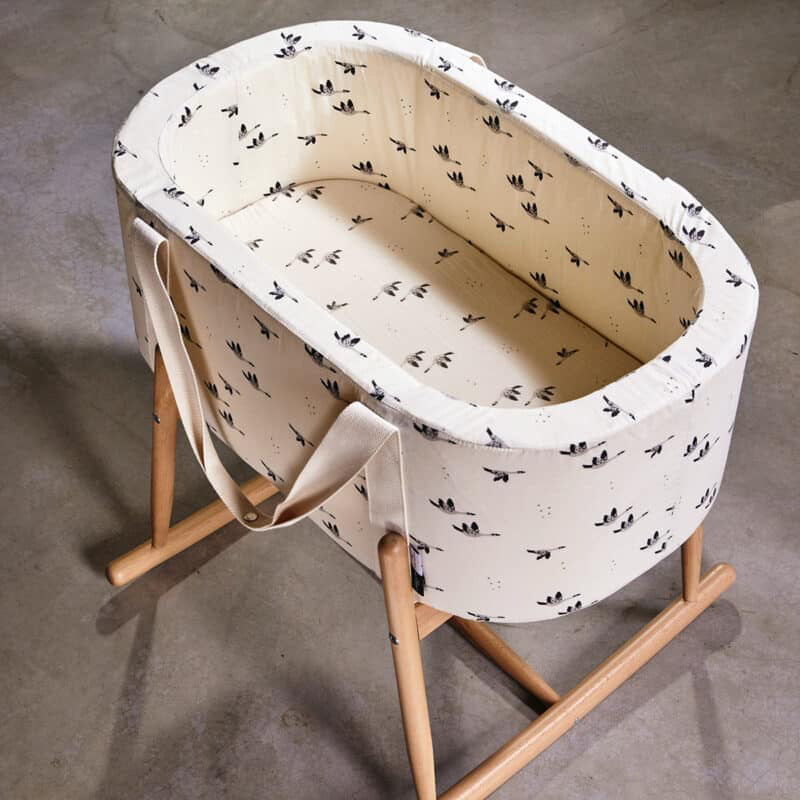 Charlie Crane Fitted Sheet for Kumi Cradle and Kuko Bassinet - Goose ...