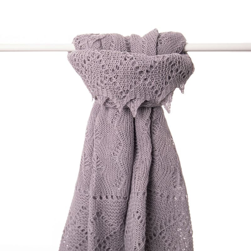 G.H.Hurt & Son Classic Shetland Style Merino Wool Shawl - Grey – Petit ...