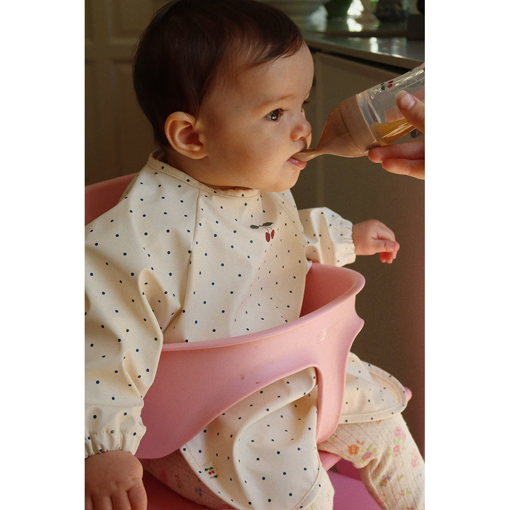 Konges Sløjd 2 Pack Dinner Bib With Sleeves - Navy Dot/Rain Washed ...