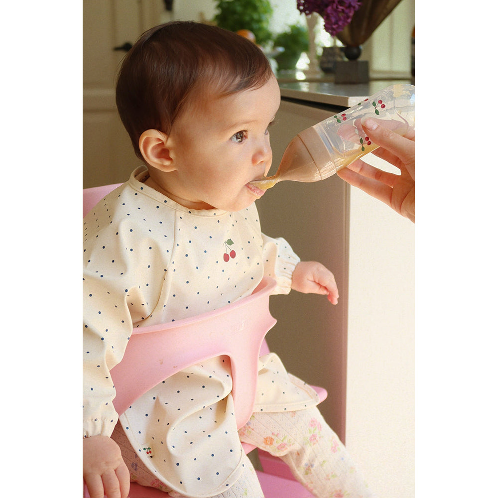 Konges Sløjd 2 Pack Dinner Bib With Sleeves - Navy Dot/Rain Washed ...