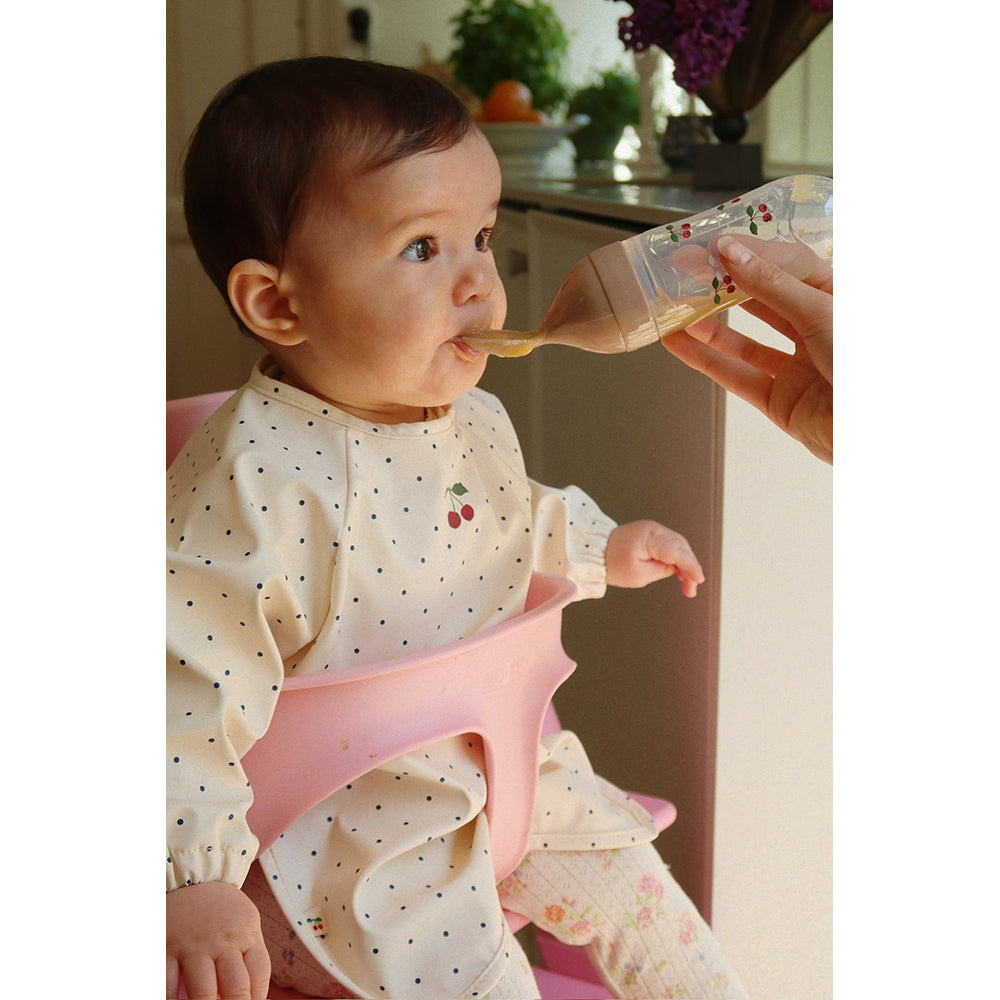 Konges Sløjd 2 Pack Dinner Bib With Sleeves - Navy Dot/Rain Washed ...