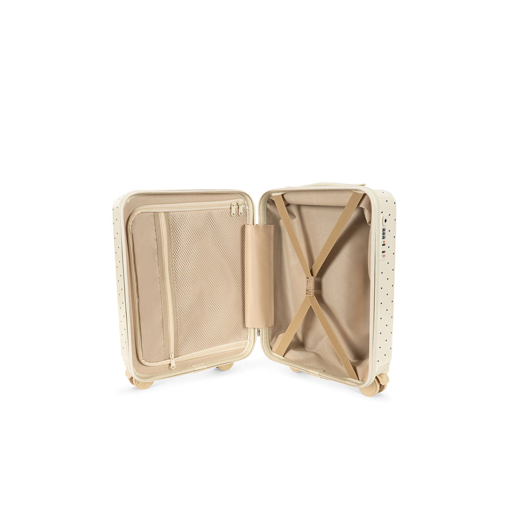 Konges Sløjd Travel Suitcase - Navy Dots - One Size – Petit Bazaar