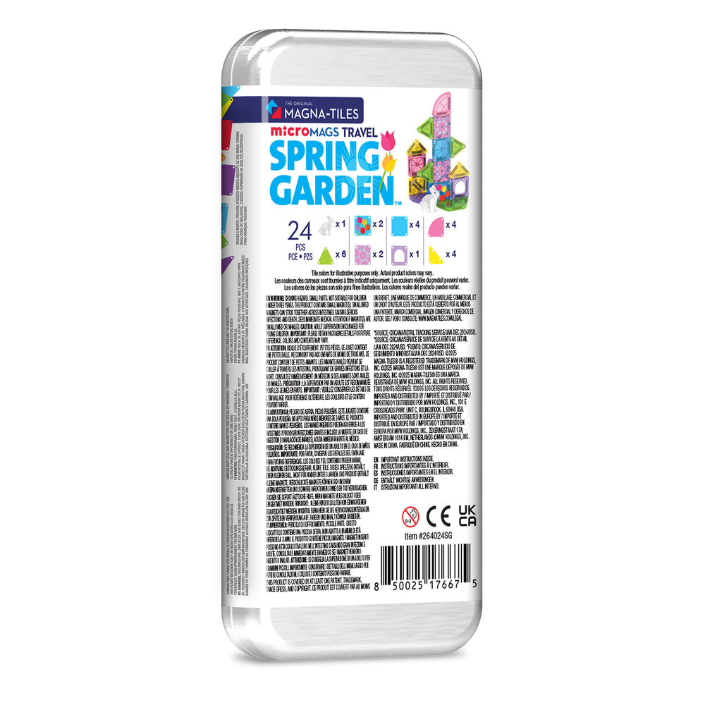 MAGNA-TILES microMAGS Spring Garden 24 Piece Travel Set – Petit Bazaar