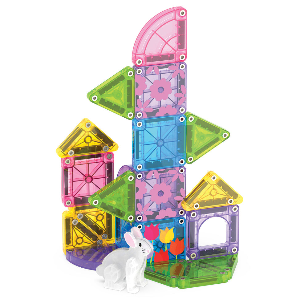 MAGNA-TILES microMAGS Spring Garden 24 Piece Travel Set – Petit Bazaar
