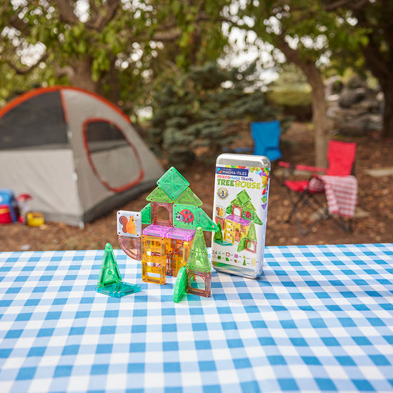 MAGNA-TILES microMAGS Tree House 24 Piece Travel Set – Petit Bazaar