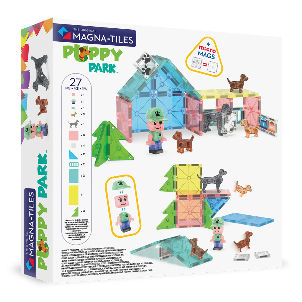 MAGNA-TILES 27 Piece Set Puppy Park – Petit Bazaar
