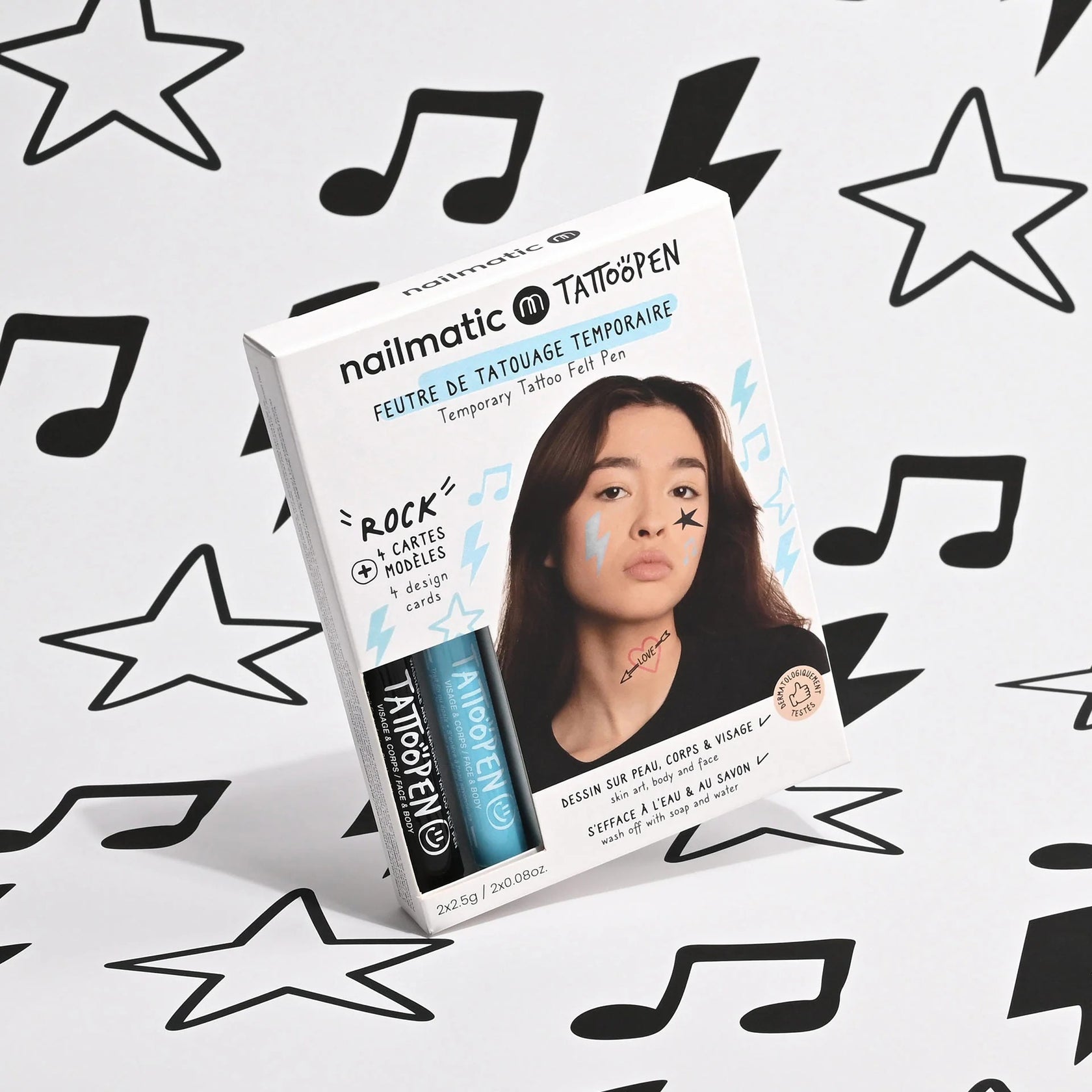 Nailmatic Kit Tattoopen Rock. 5 Cards – Petit Bazaar