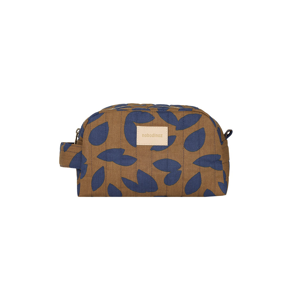 Nobodinoz Hyde Park Waterproof Vanity Case 26X15X10Cm - Blue Leaves ...