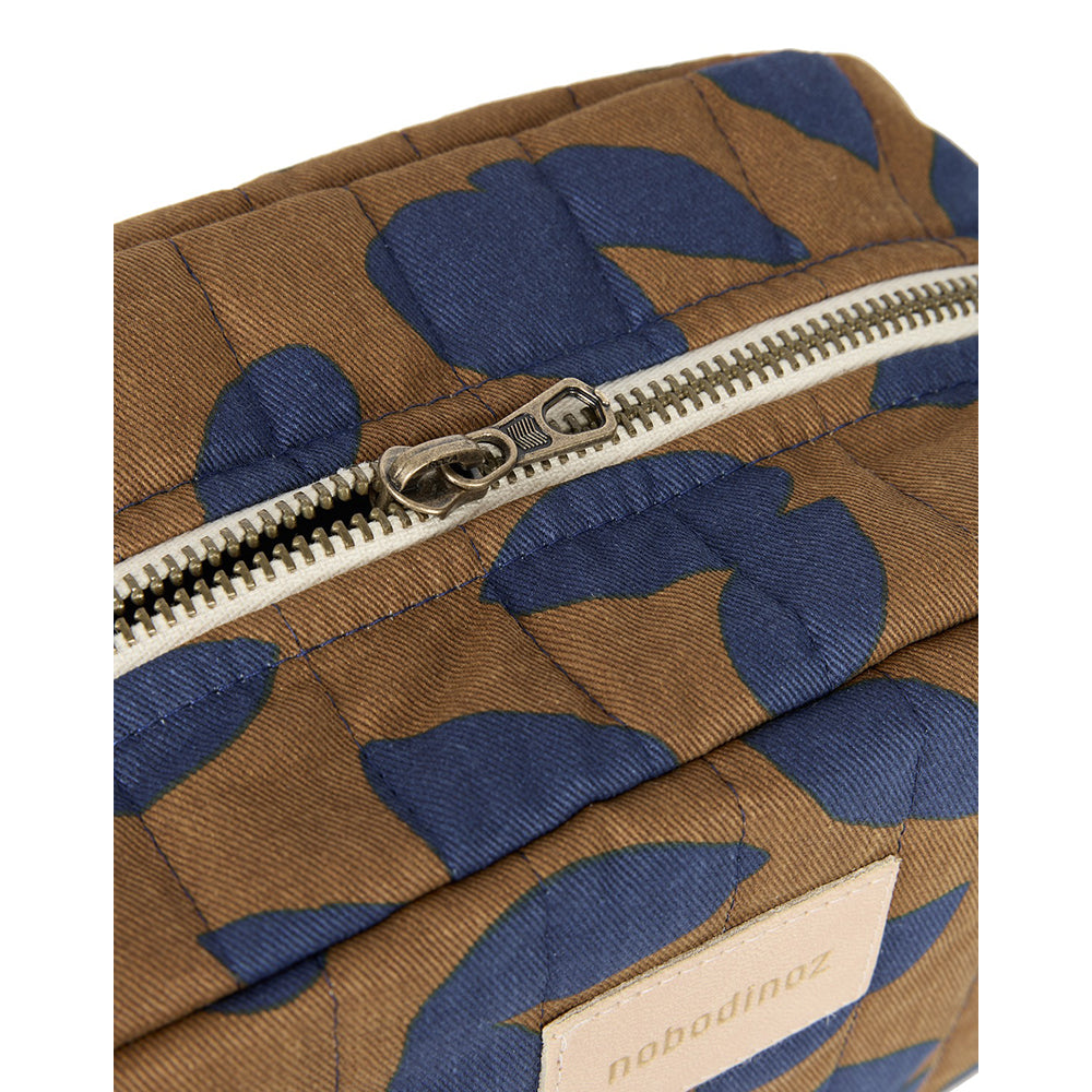 Nobodinoz Hyde Park Waterproof Vanity Case 26X15X10Cm - Blue Leaves ...