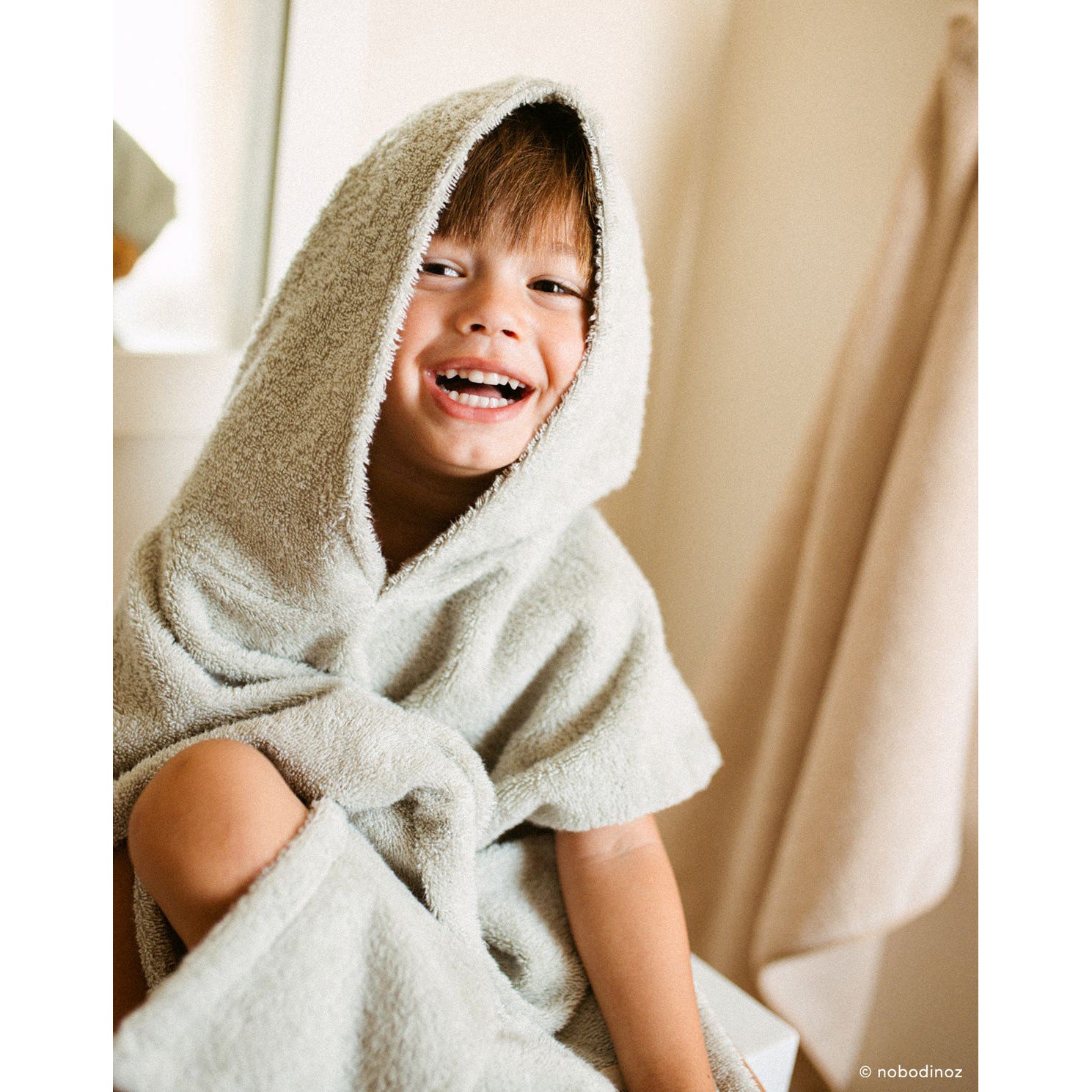 nobodinoz So Cute Poncho Sage Green – Petit Bazaar