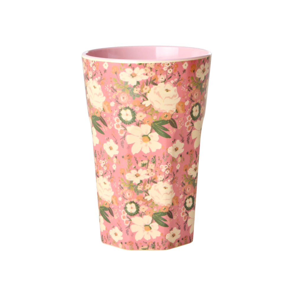 Rice DK Melamine Cup with Alison Flower Print - Tall - 400ml – Petit Bazaar