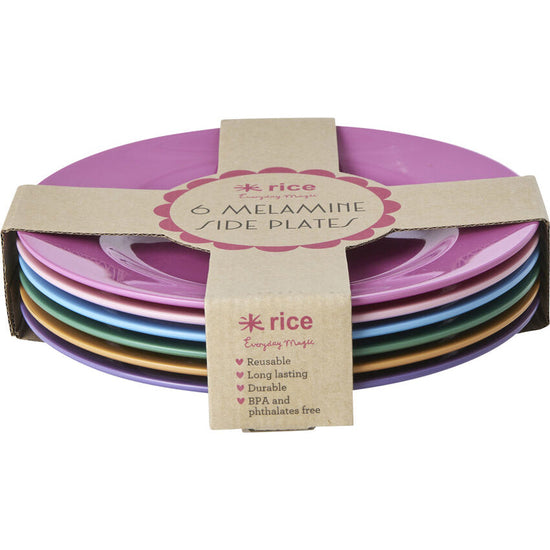 Rice DK Melamine Round Side Plates in 6 Colors - 6 Pack – Petit Bazaar