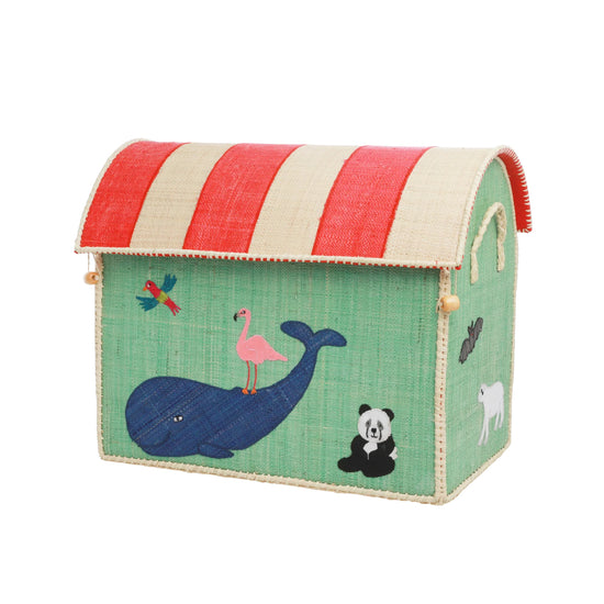 Rice DK Raffia Toy Baskets with Animal Theme – Petit Bazaar