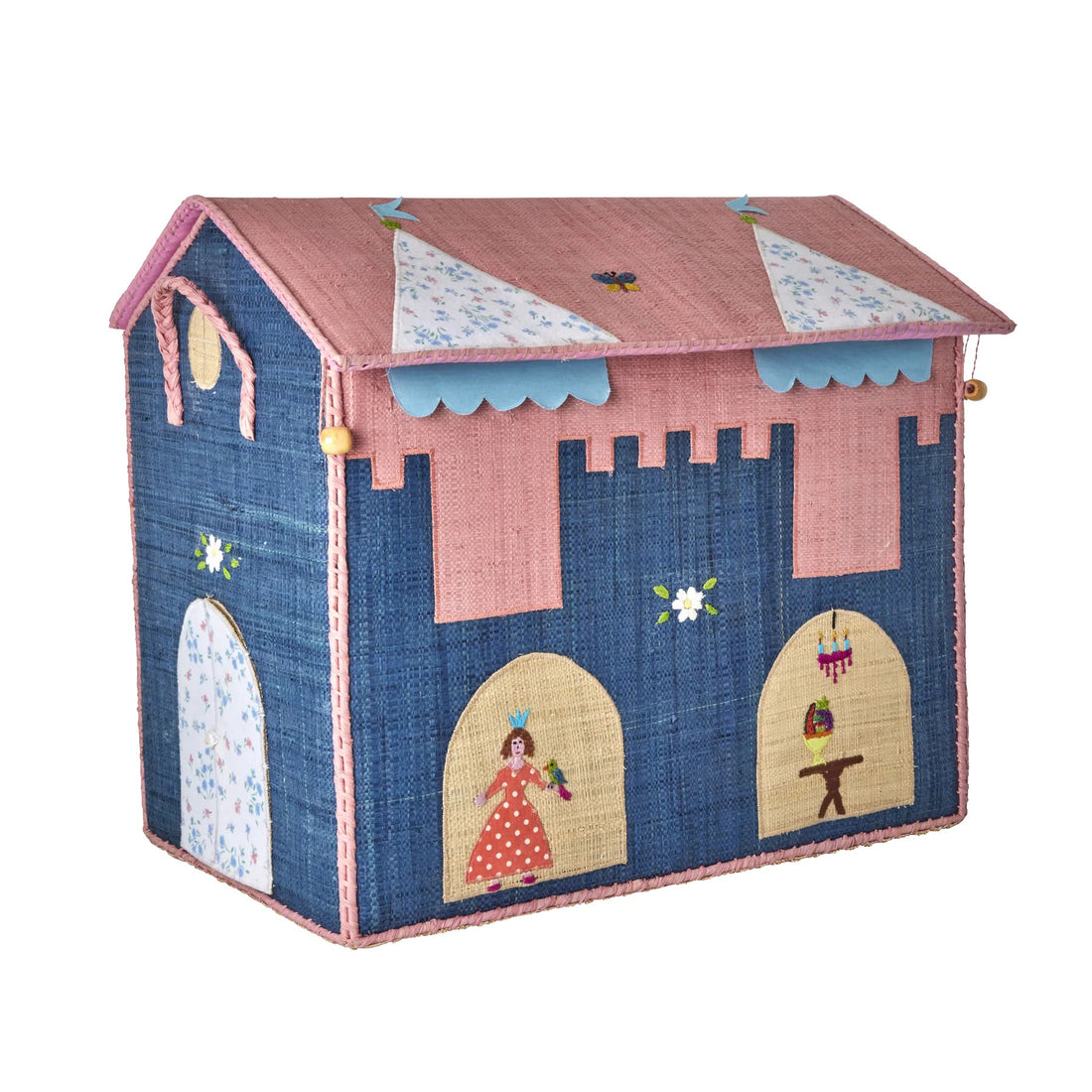 Rice DK Raffia Toy Baskets with Castle Theme Large – Petit Bazaar