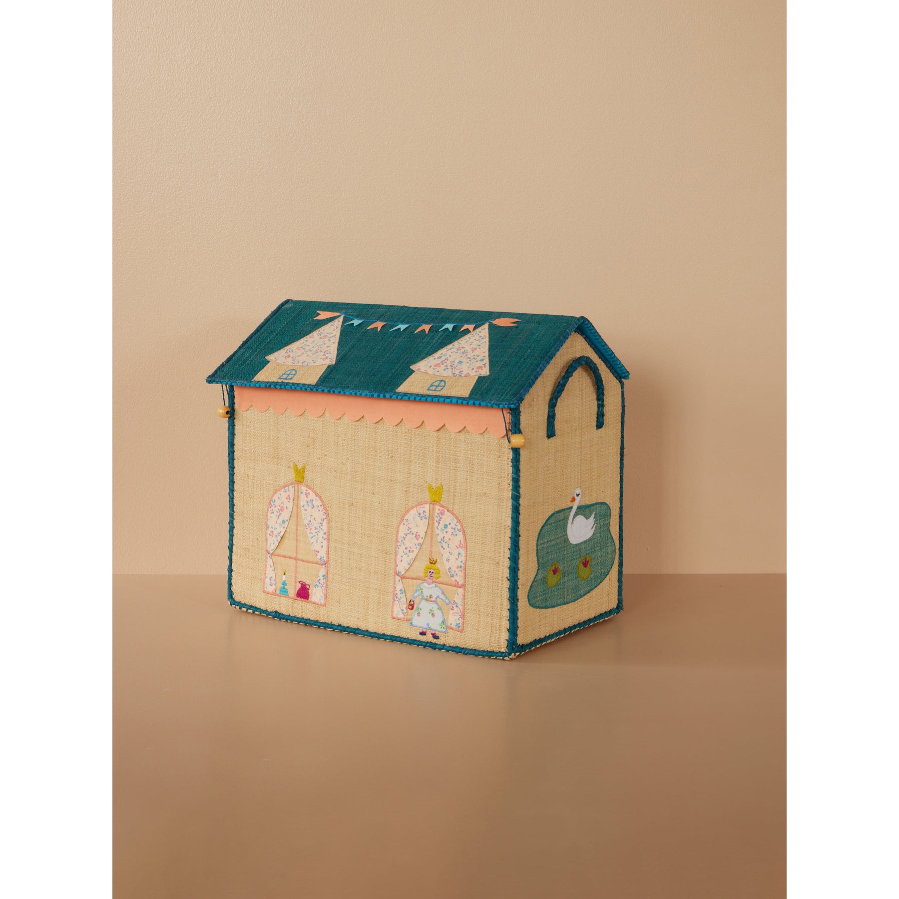 Rice DK Raffia Toy Baskets with Castle Theme Medium – Petit Bazaar