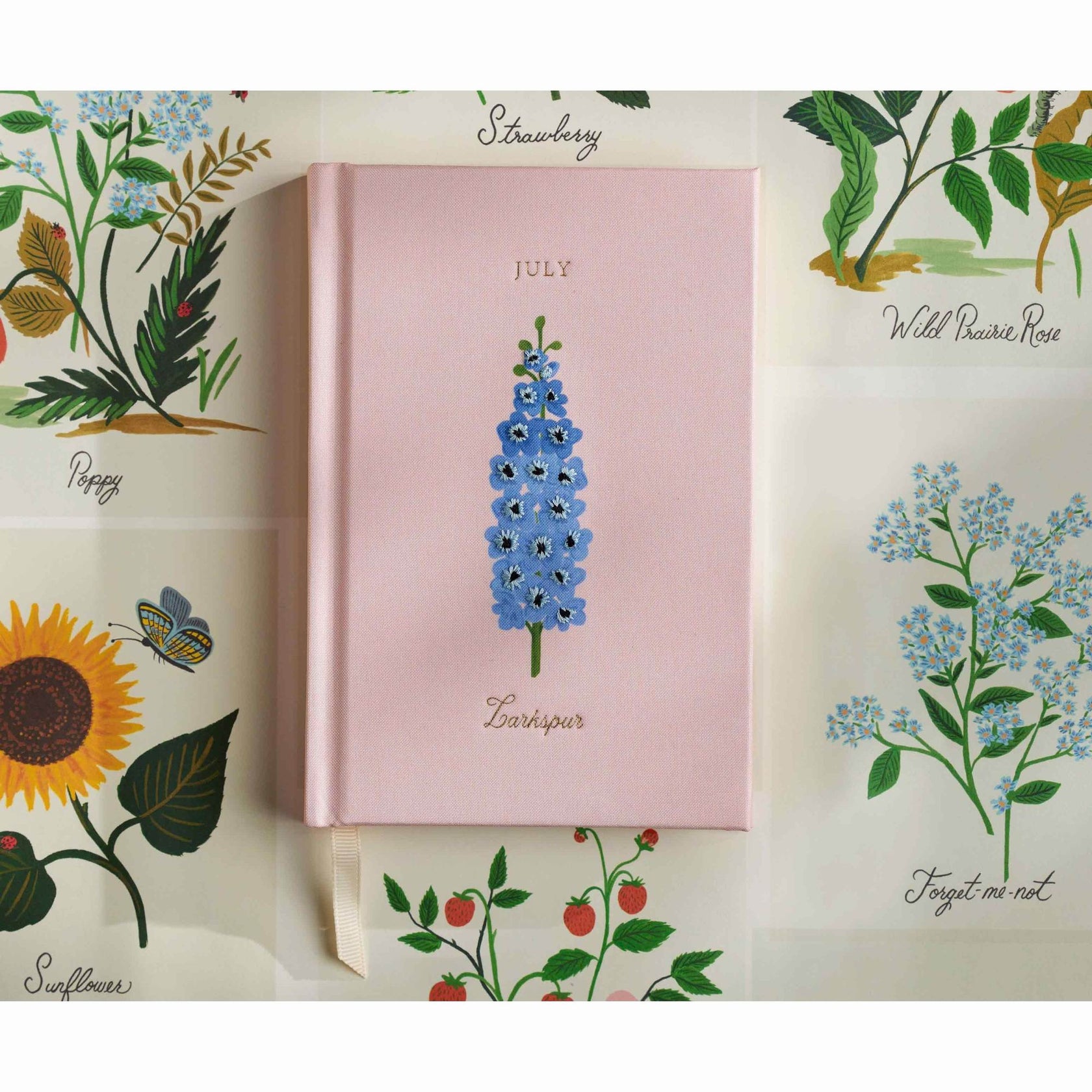 Rifle Paper Co Birth Month Mini Embroidered Journal – July – Petit Bazaar