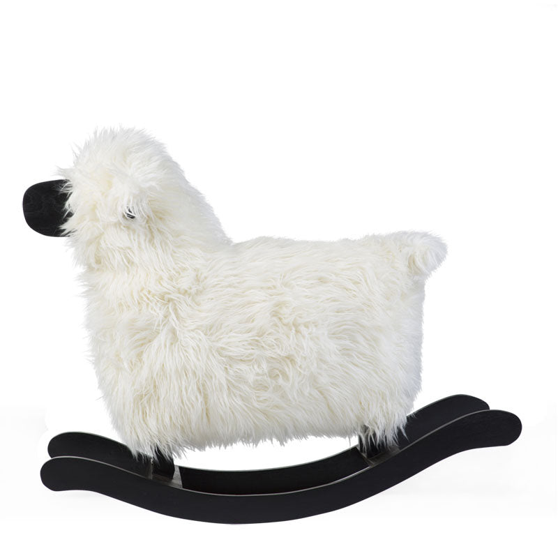 Childhome Rocking Sheep White + Black Teak Wood – Petit Bazaar