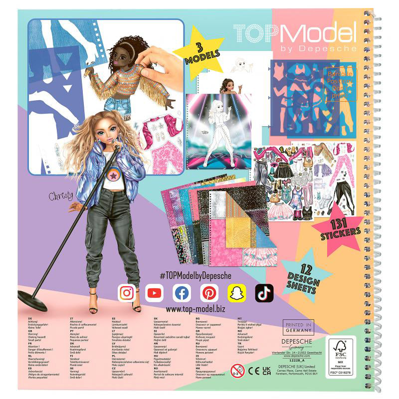 Depesche Topmodel Popstar Colouring Book – Petit Bazaar