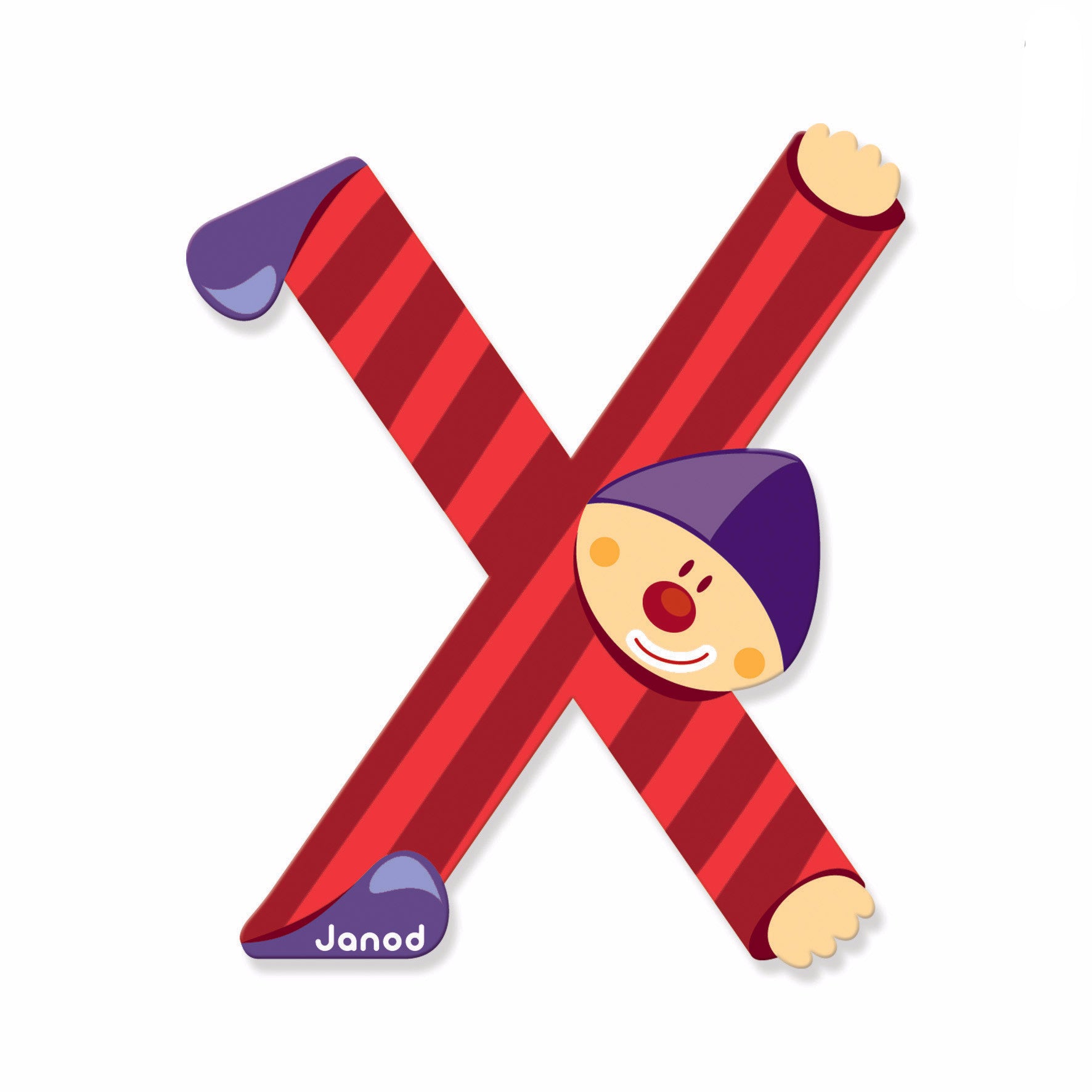 Janod Clown Alphabet X – Petit Bazaar