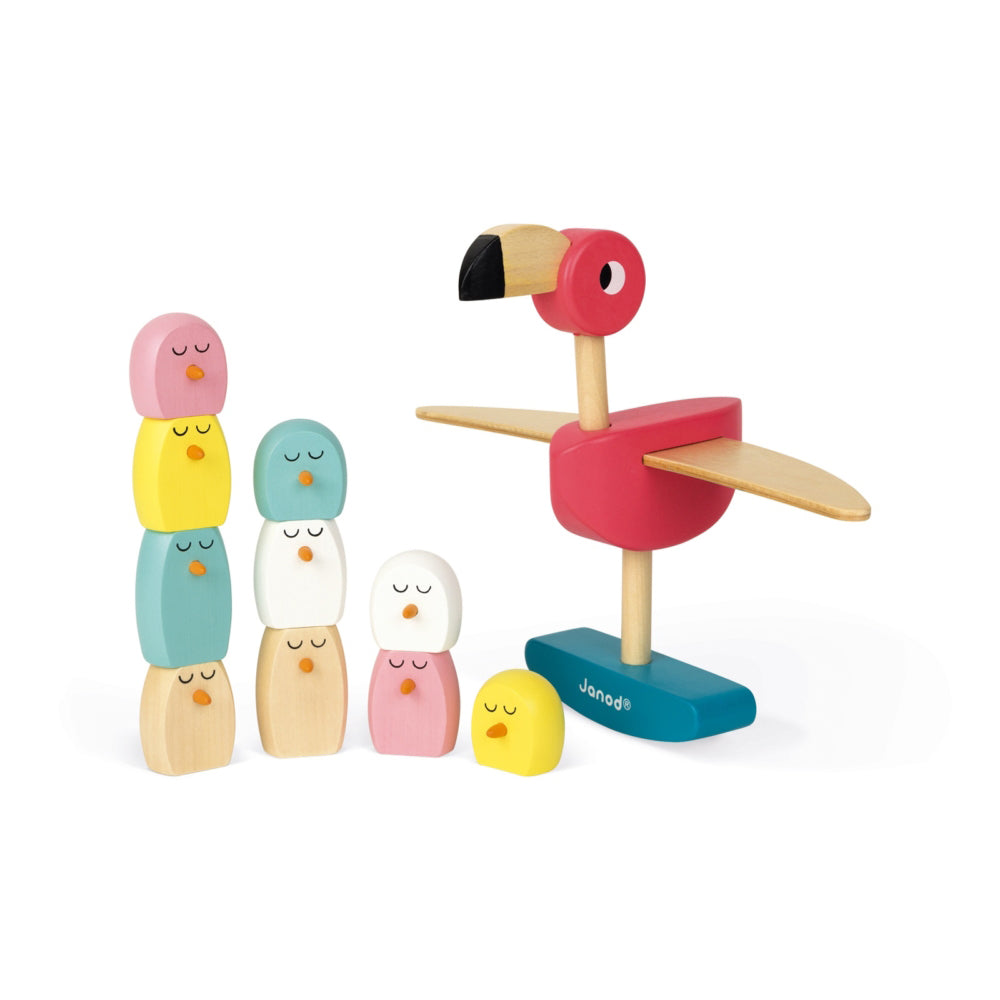 Janod Zigolos Balancing Game - Flamingo – Petit Bazaar