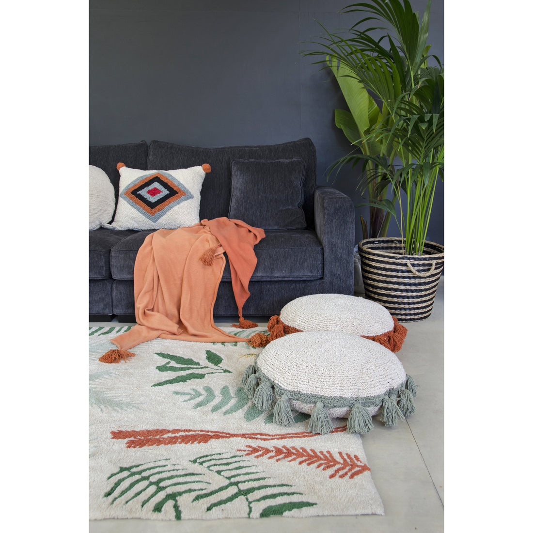Lorena Canals Botanic Plants Washable Cotton Rug (Pre-Order; Est. Deli ...
