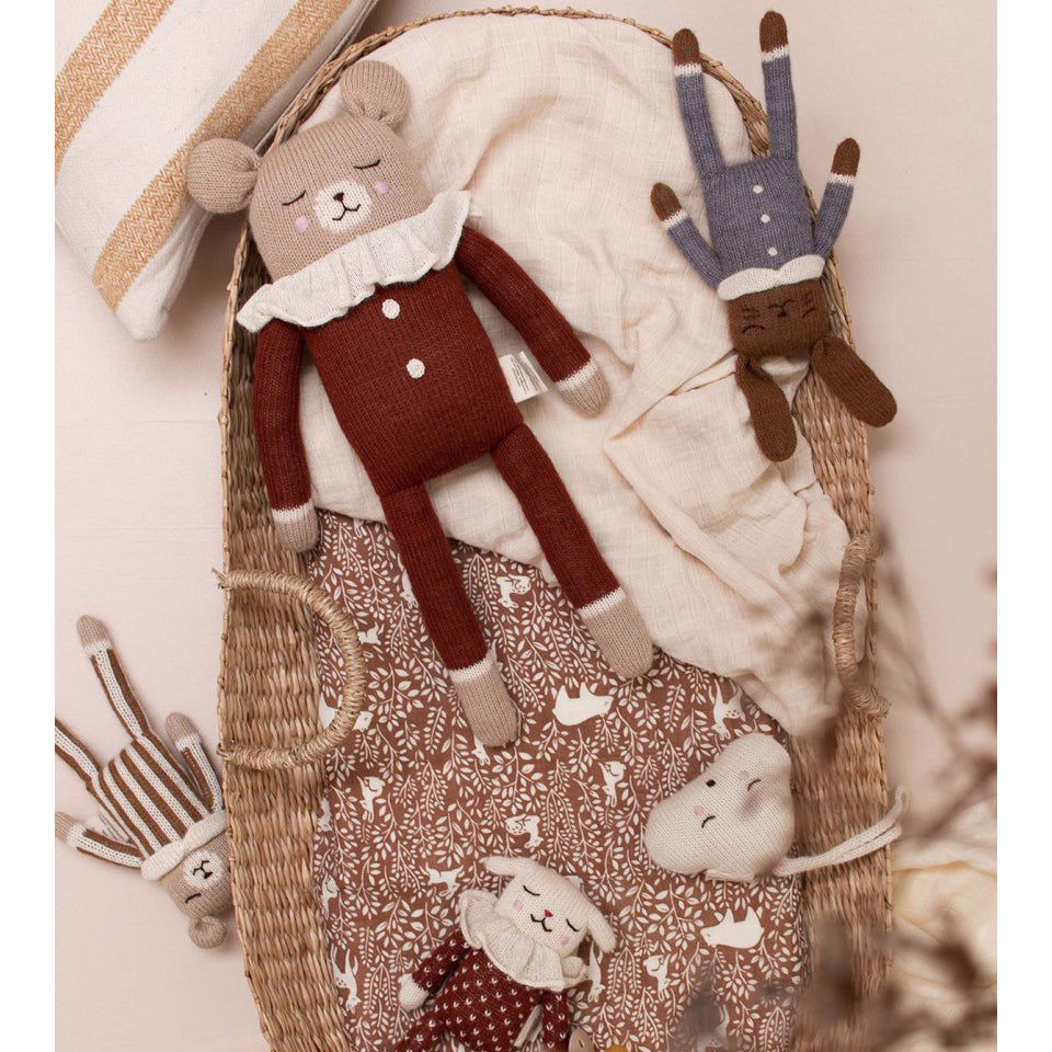 Main Sauvage Teddy, Nut Striped Jumpsuit 22cm – Petit Bazaar