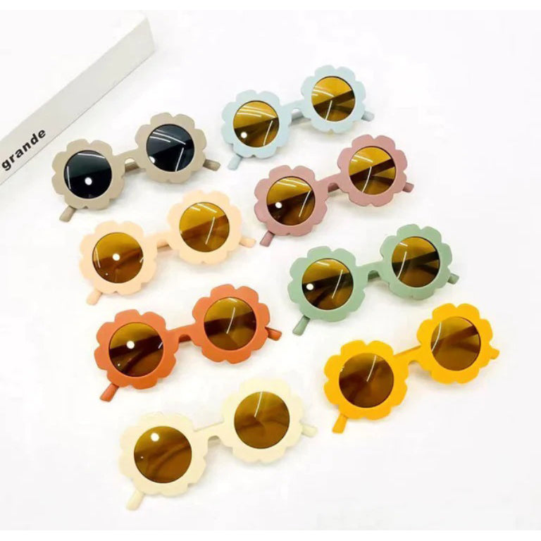 My Little Sunnies Round Flower Sunglasses Dusty Rose – Petit Bazaar