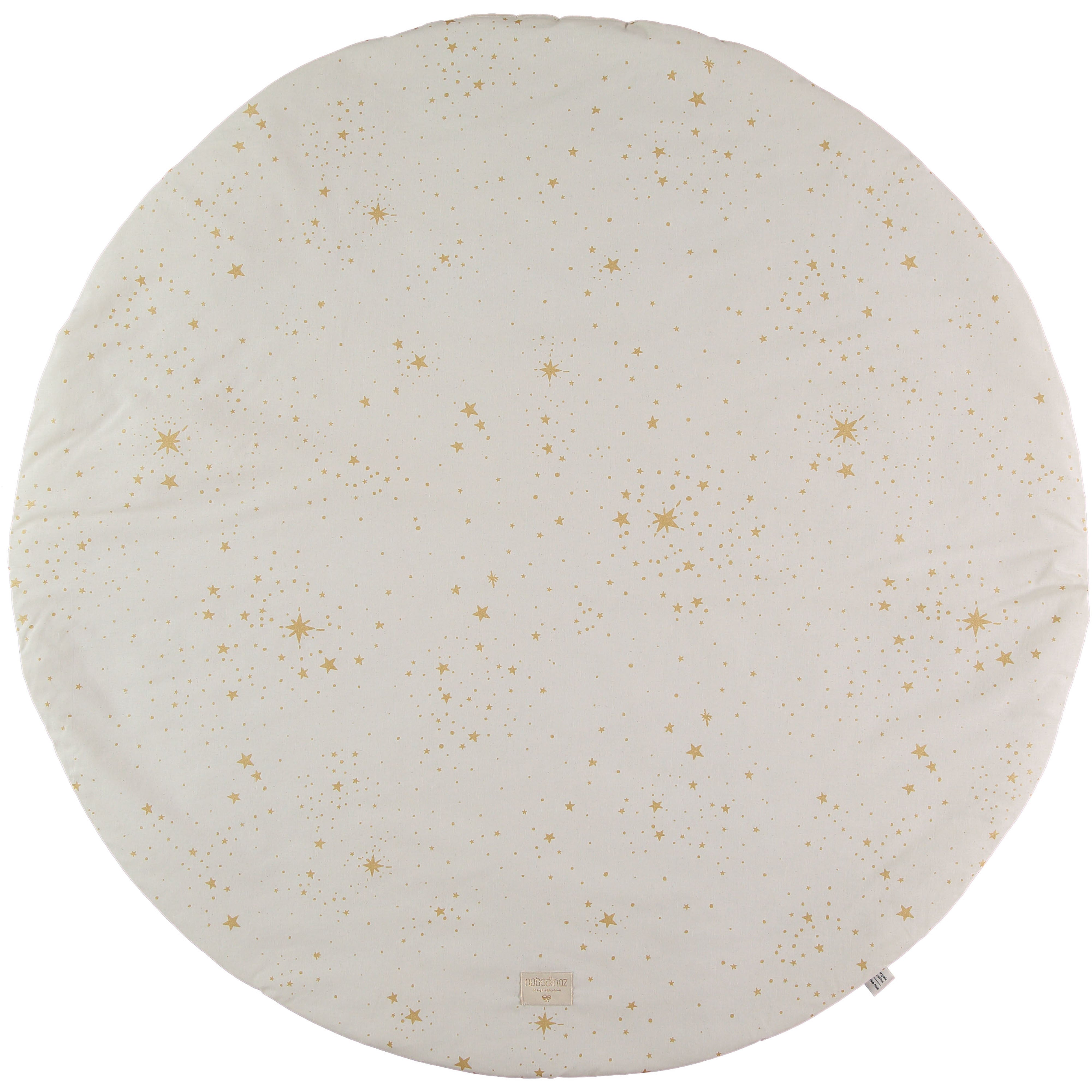 nobodinoz Playmat Small Full Moon Round Gold Stella/Natural – Petit Bazaar