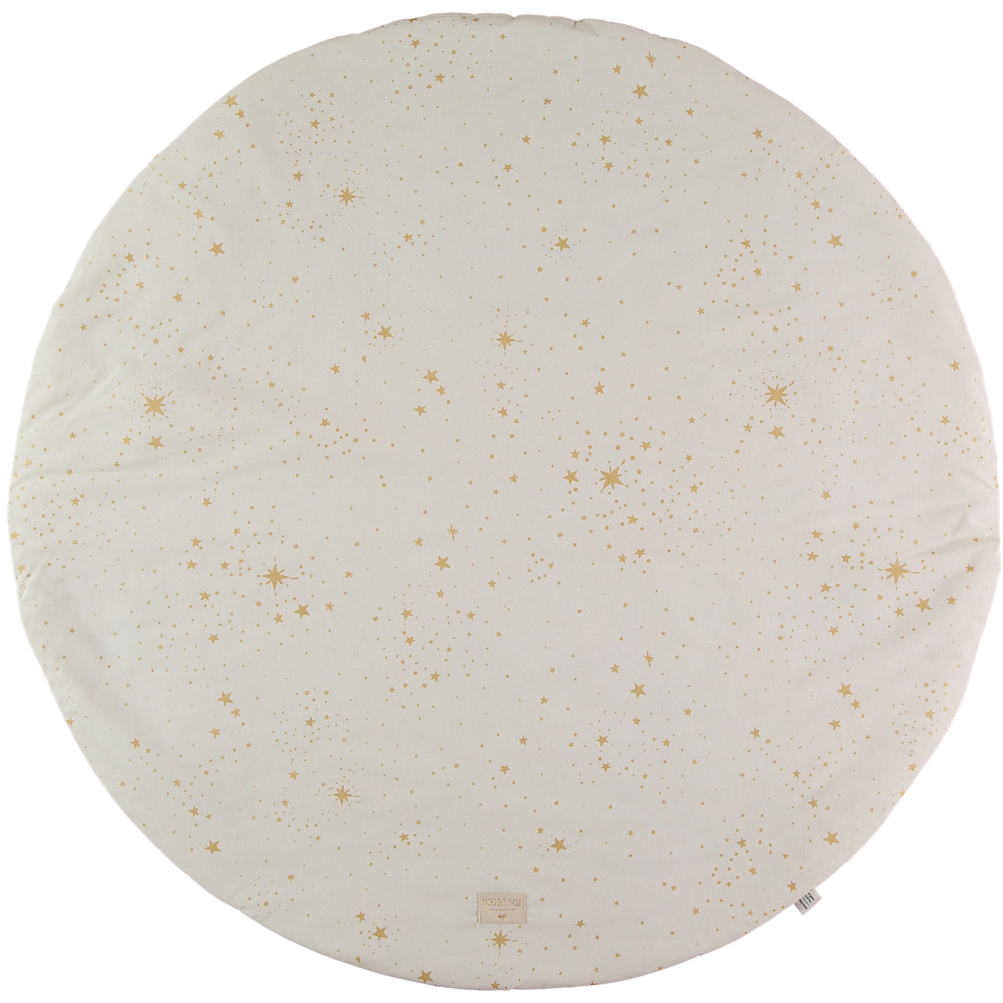 nobodinoz Playmat Small Full Moon Round Gold Stella/Natural – Petit Bazaar