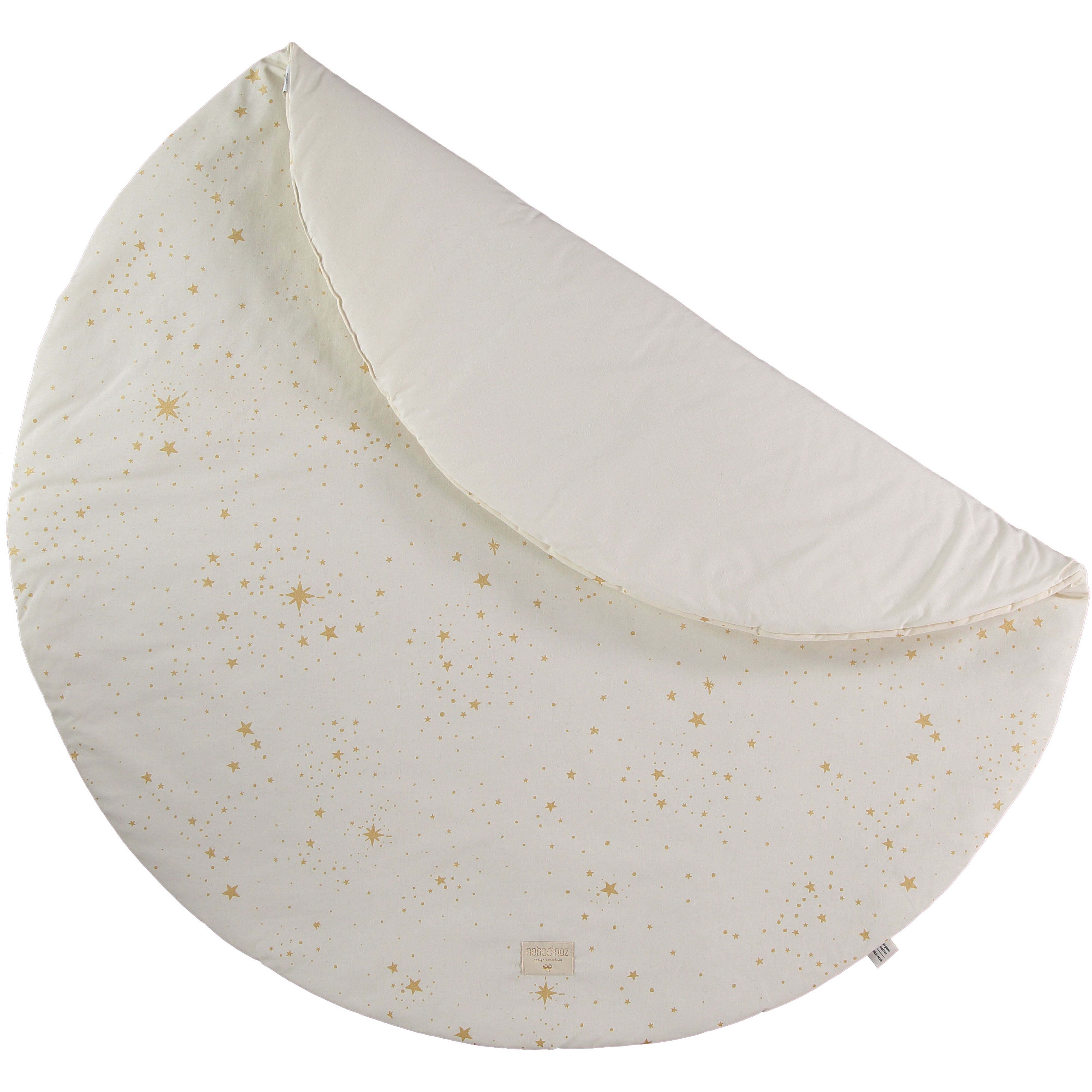 nobodinoz Playmat Small Full Moon Round Gold Stella/Natural – Petit Bazaar