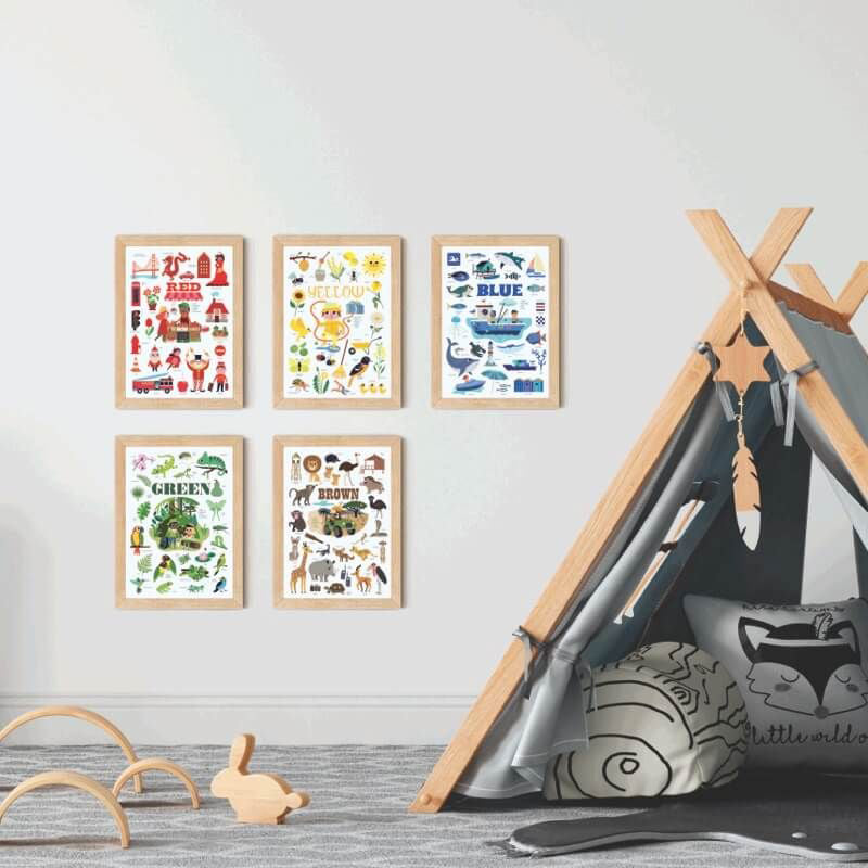 Poppik Mini Discovery Brown The Savannah Educational Poster with 27 St ...