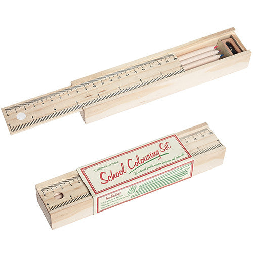 Rex Traditional Wooden School Colouring Set – Petit Bazaar