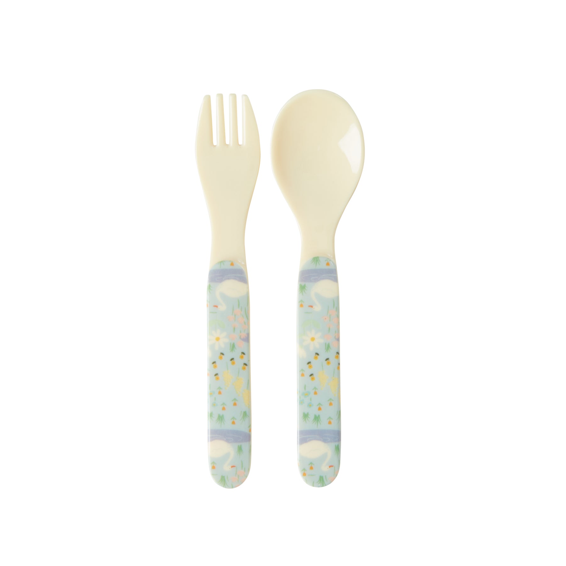 Rice DK Melamine Baby Dinner Set in Gift Box - Swan Print - 4 pcs ...