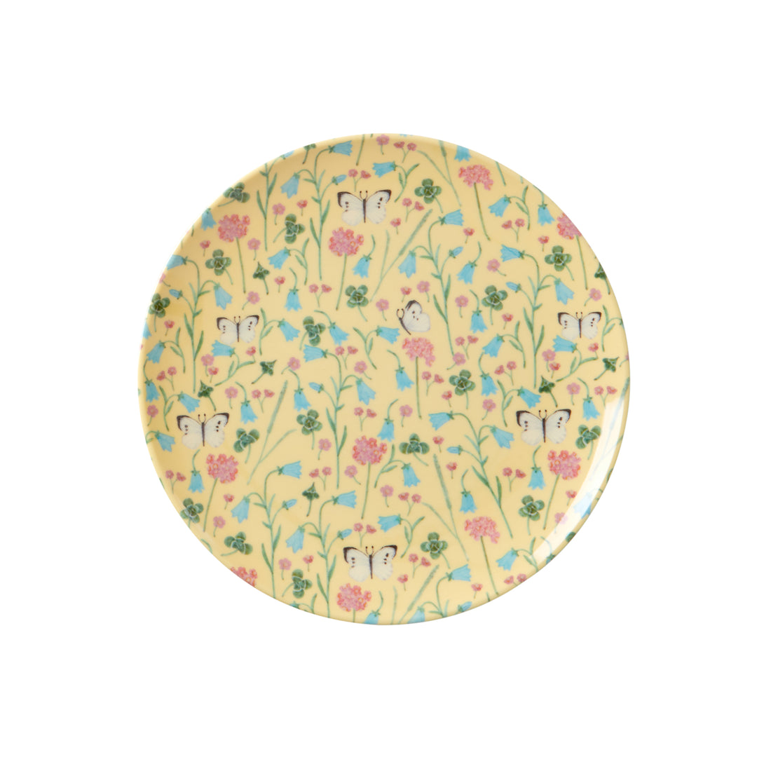 Rice DK Melamine Dessert Plate with Sweet Butterfly Print - Creme ...
