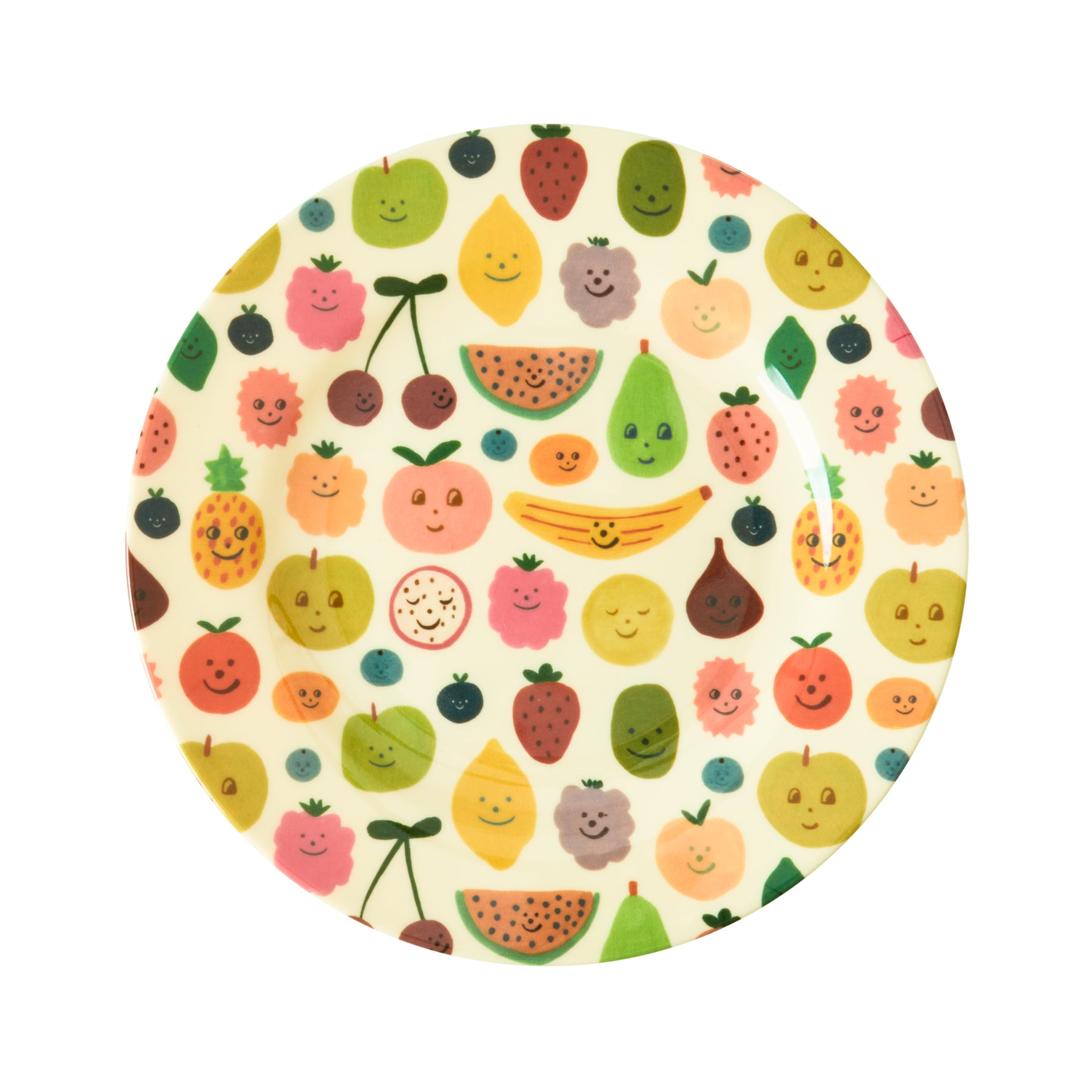 Rice DK Melamine Kids Lunch Plate with Happy Fruits Print – Petit Bazaar