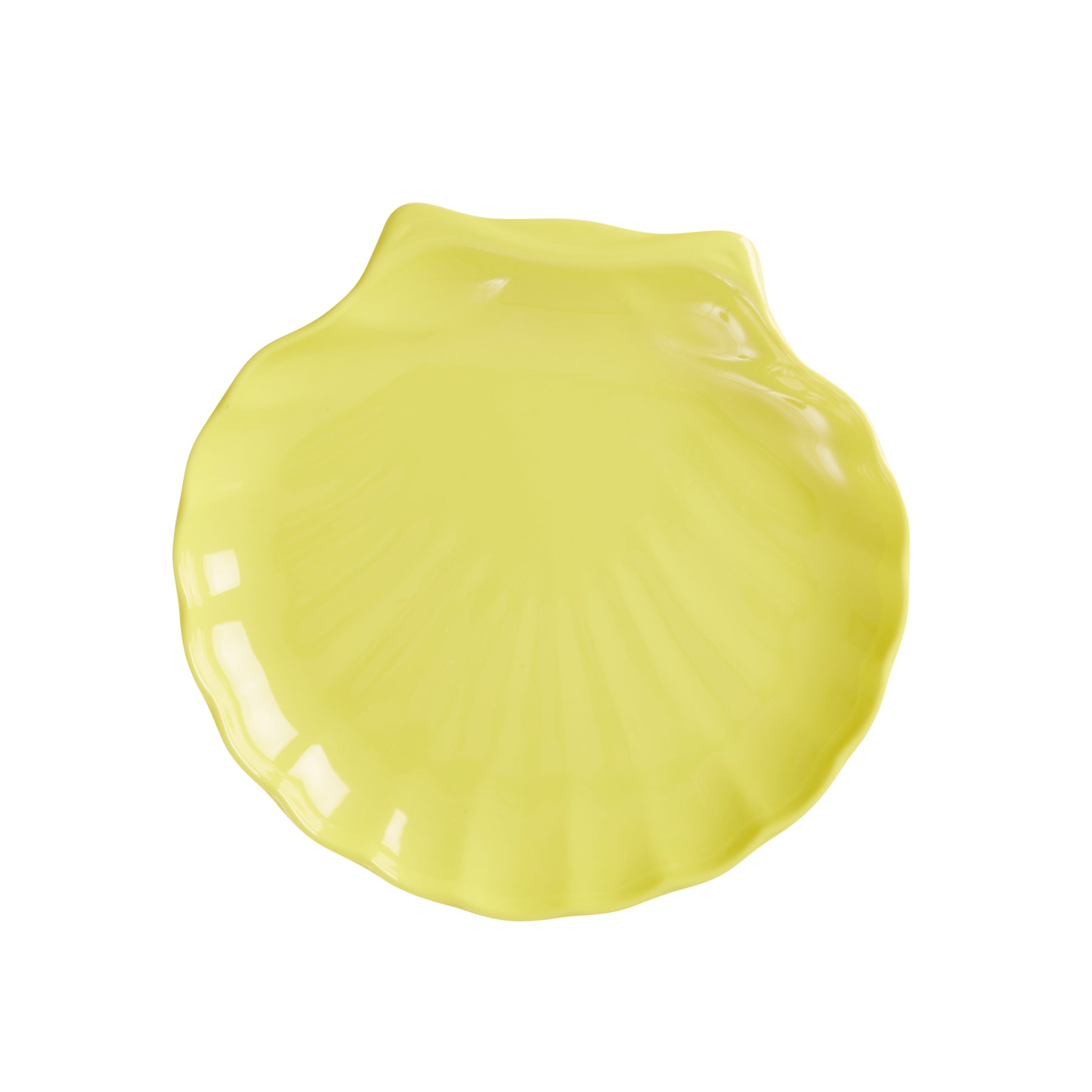 Rice DK Melamine Plate in Sea Shell Shape Yellow - Medium – Petit Bazaar