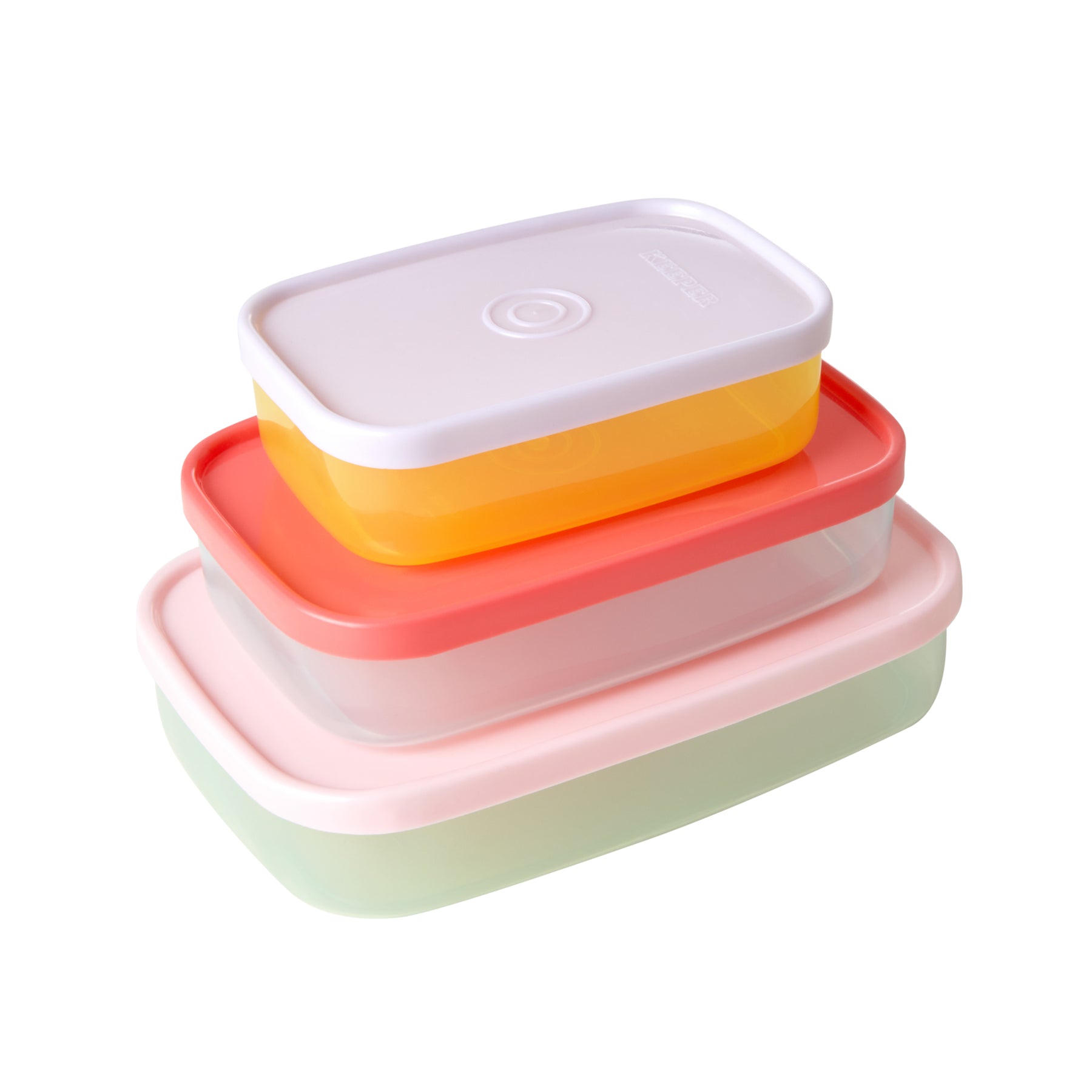 Rice DK Plastic Rectangular Food Boxes in Assorted Colors - 3 pcs in a ...