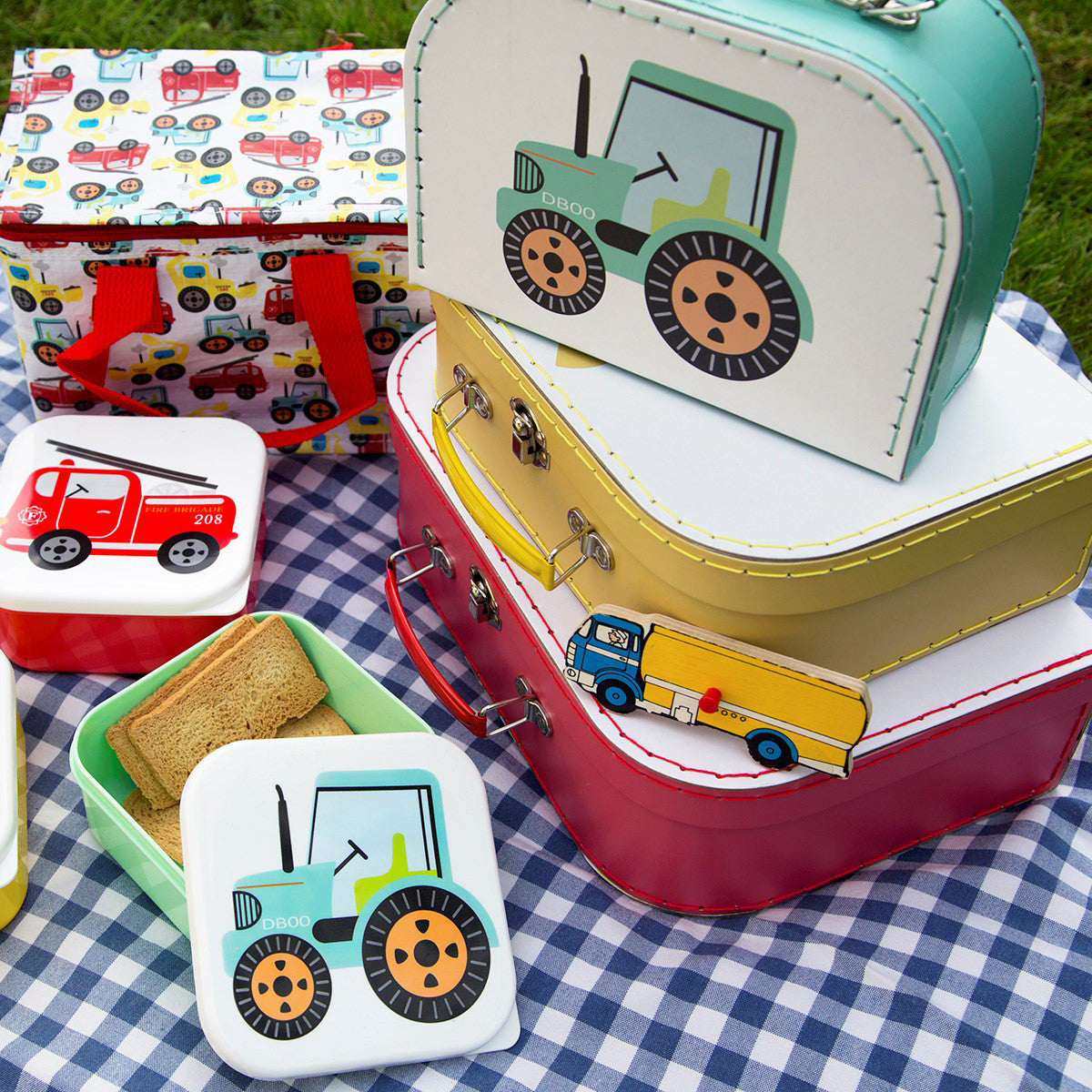 RJB Stone Fire Engine Square Lunch Box – Petit Bazaar