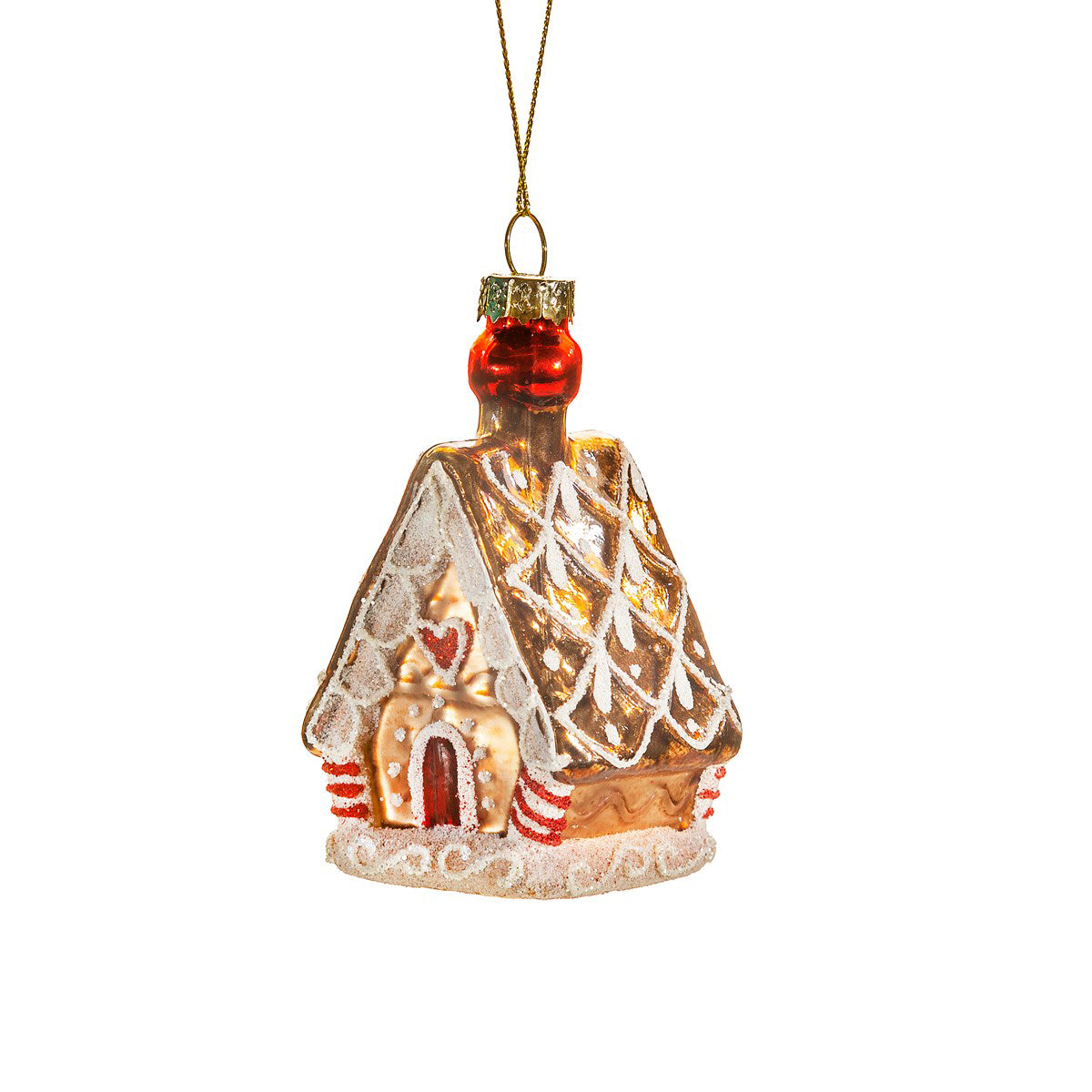 RJB Stone Traditional Gingerbread House Shaped Bauble – Petit Bazaar
